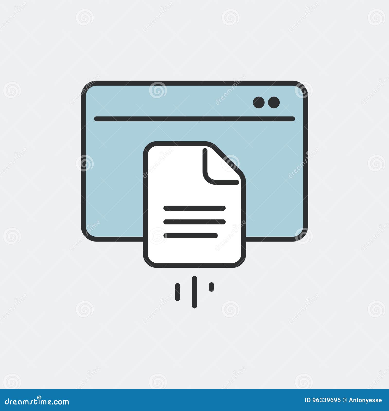 File Send Symbol Concept. Flat and Vector Eps Illustrat Stock Vector ...