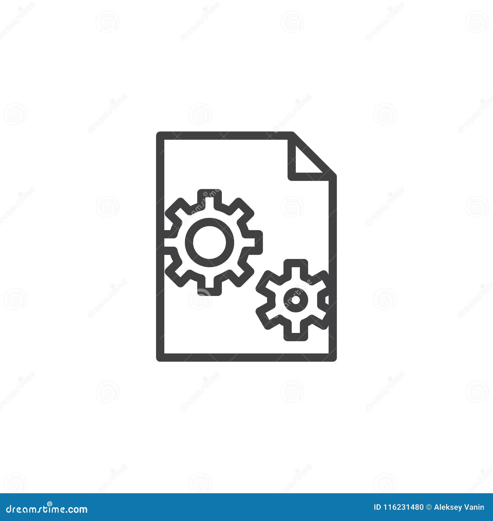 File Settings outline icon stock vector. Illustration of report - 116231480