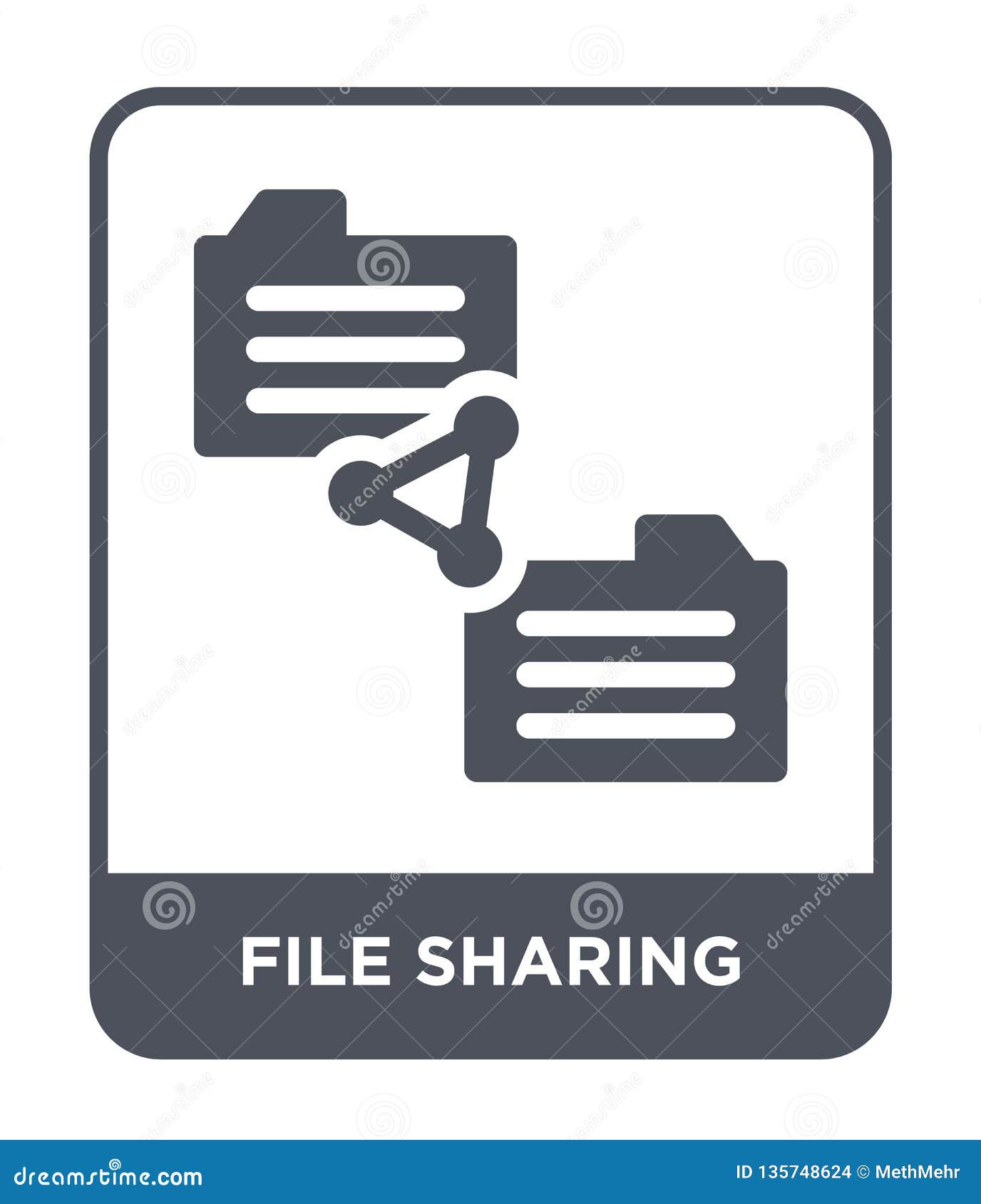 File Sharing Icon in Trendy Design Style. File Sharing Icon Isolated on ...