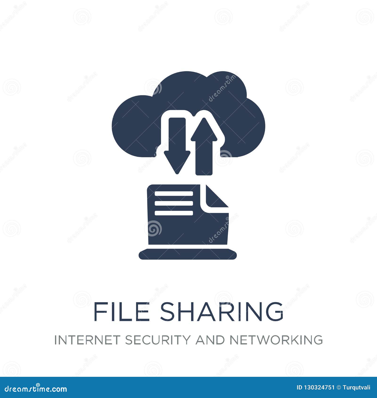 File Sharing Icon. Trendy Flat Vector File Sharing Icon on White Stock ...