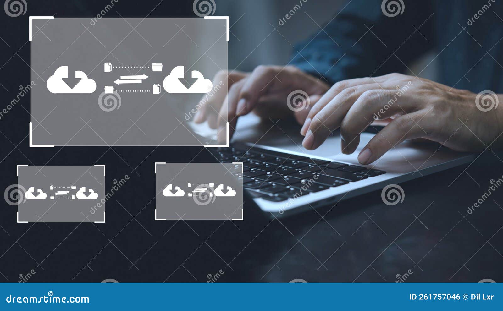 File Sharing Isometric. Digital System for Transferring Documents Stock ...