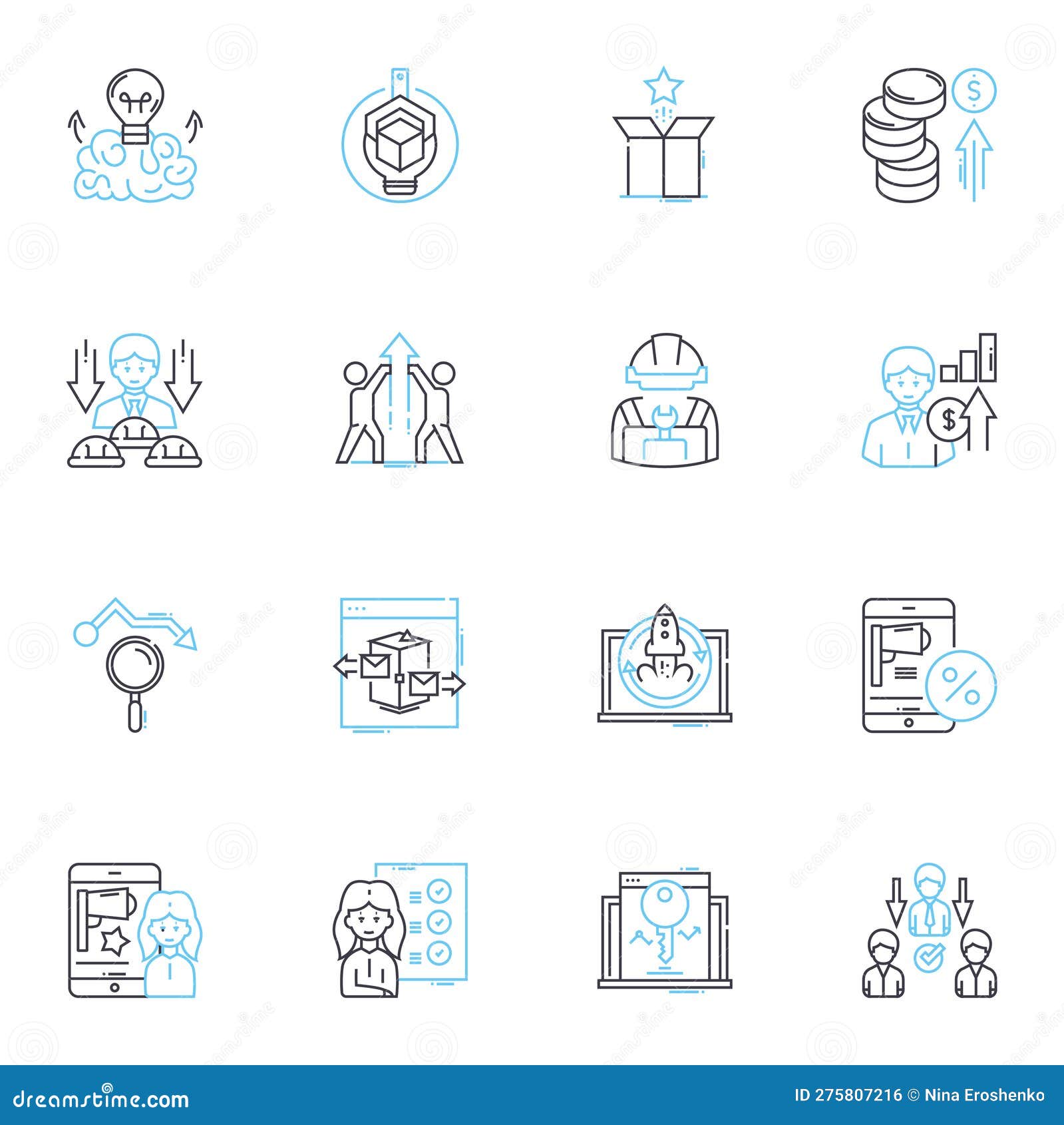 Downloading / Uploading Icon Set In Thin Line Style Vector Illustration ... Downloading / Uploading Icon Set In Thin Line Style Vector Illustration ...