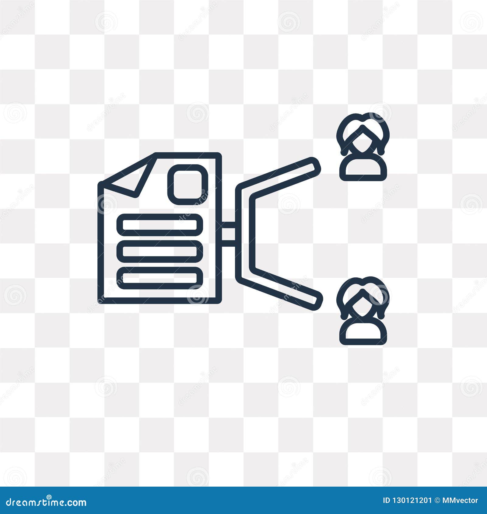 File Sharing Vector Icon Isolated On Transparent Background, Lin ...