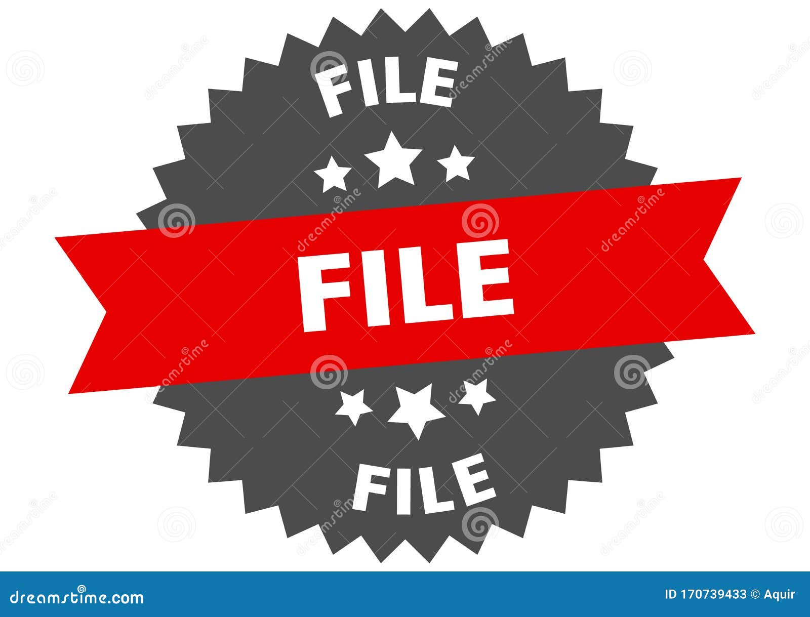 File Sign. File Circular Band Label. File Sticker Stock Vector ...