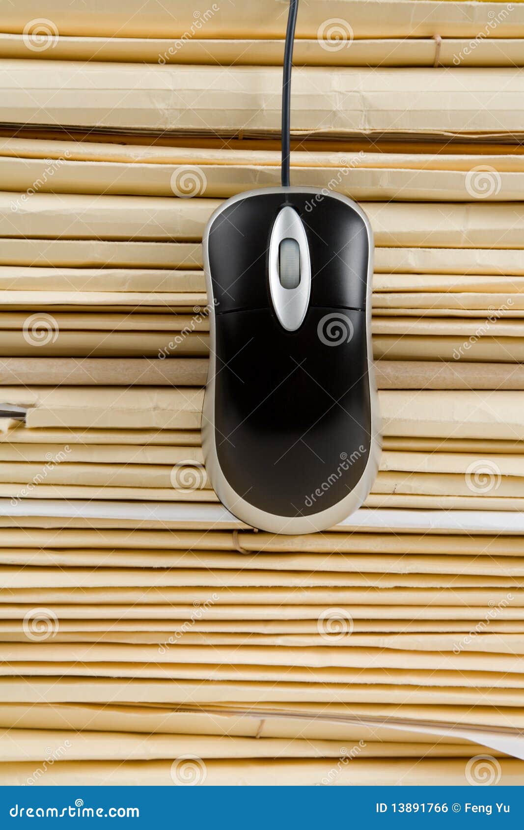 File Stack and Computer Mouse Stock Photo - Image of portfolio ...