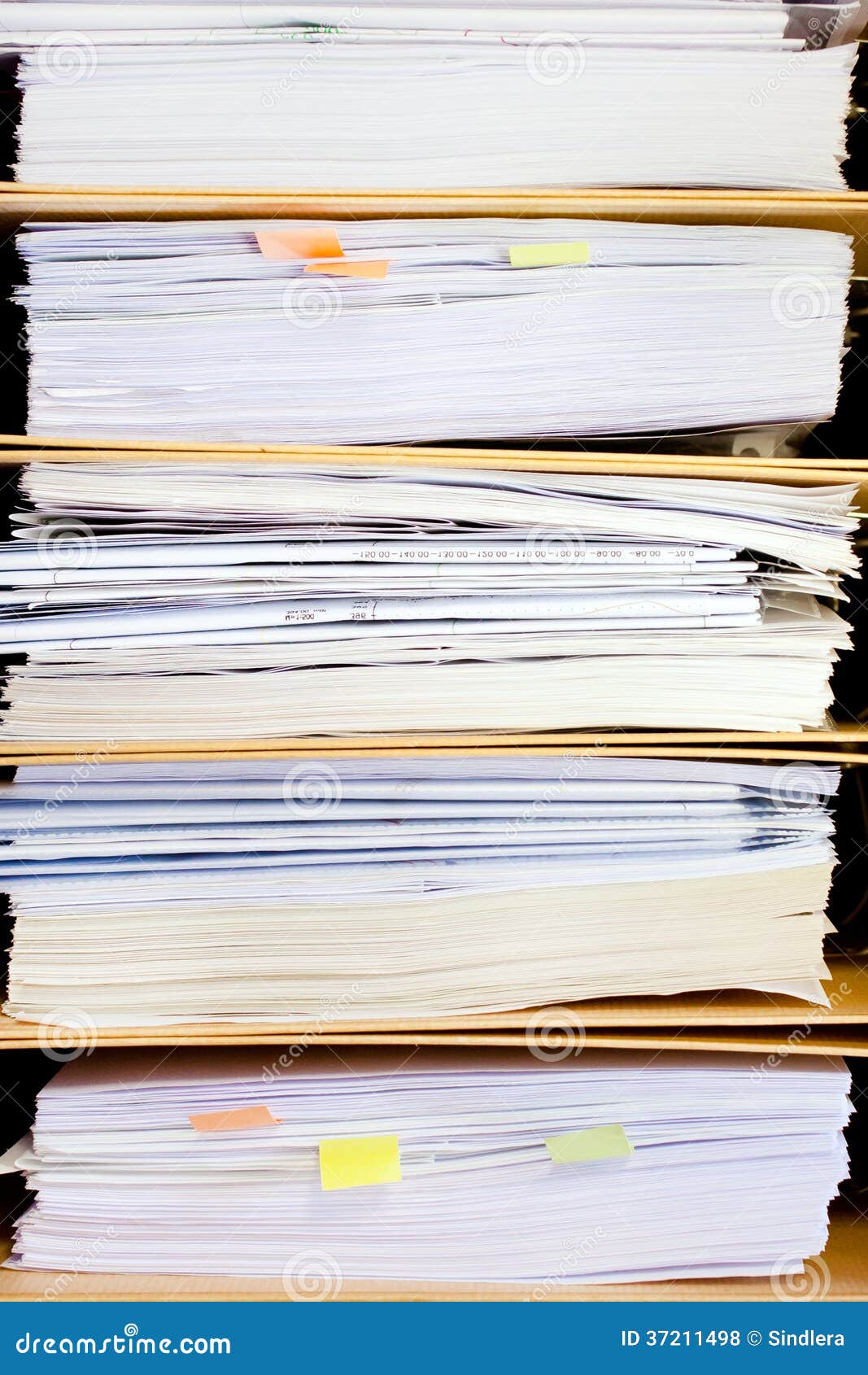 File Stack, File Folder Close Up for Background. Stock Photo - Image of ...