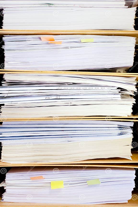 File Stack, File Folder Close Up for Background. Stock Photo - Image of ...