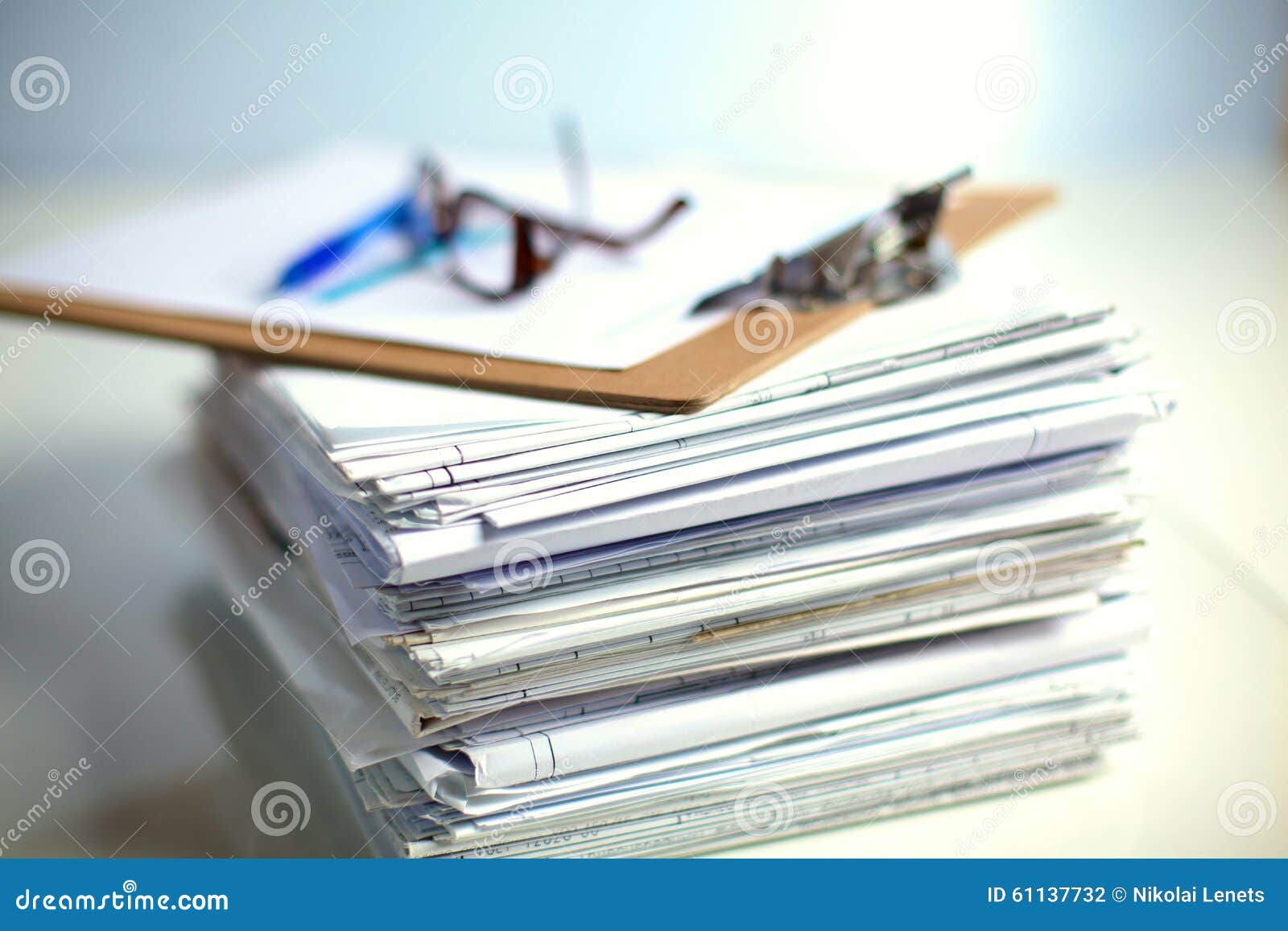File Stack, File Folder with White Background Stock Photo - Image of ...