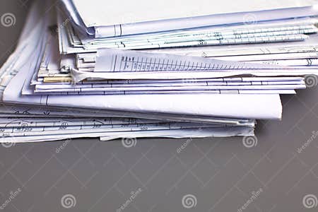 File Stack, File Folder with White Background Stock Image - Image of ...