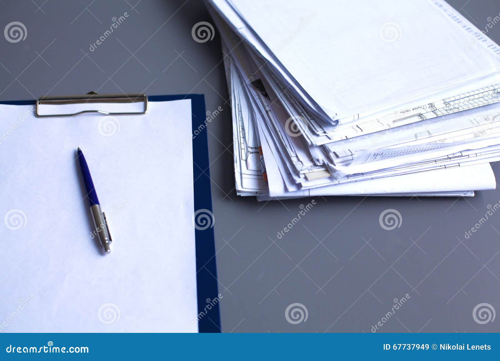 File Stack, File Folder with White Background Stock Image - Image of ...