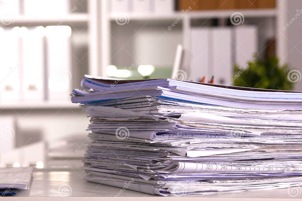 File Stack, File Folder with White Background Stock Photo - Image of ...