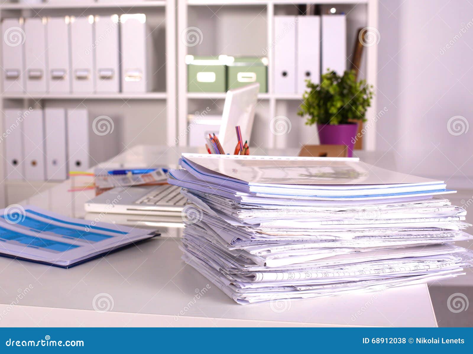 File Stack, File Folder with White Background Stock Photo - Image of ...