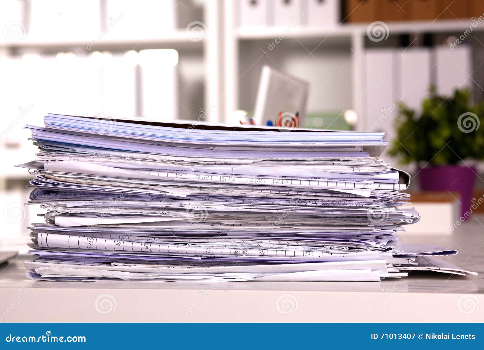 File Stack, File Folder with White Background Stock Image - Image of ...