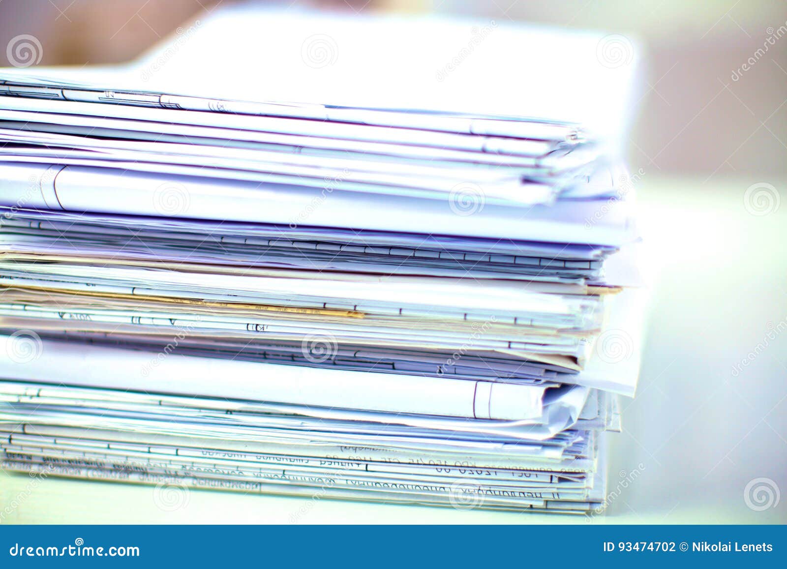 File Stack, File Folder with White Background Stock Photo - Image of ...