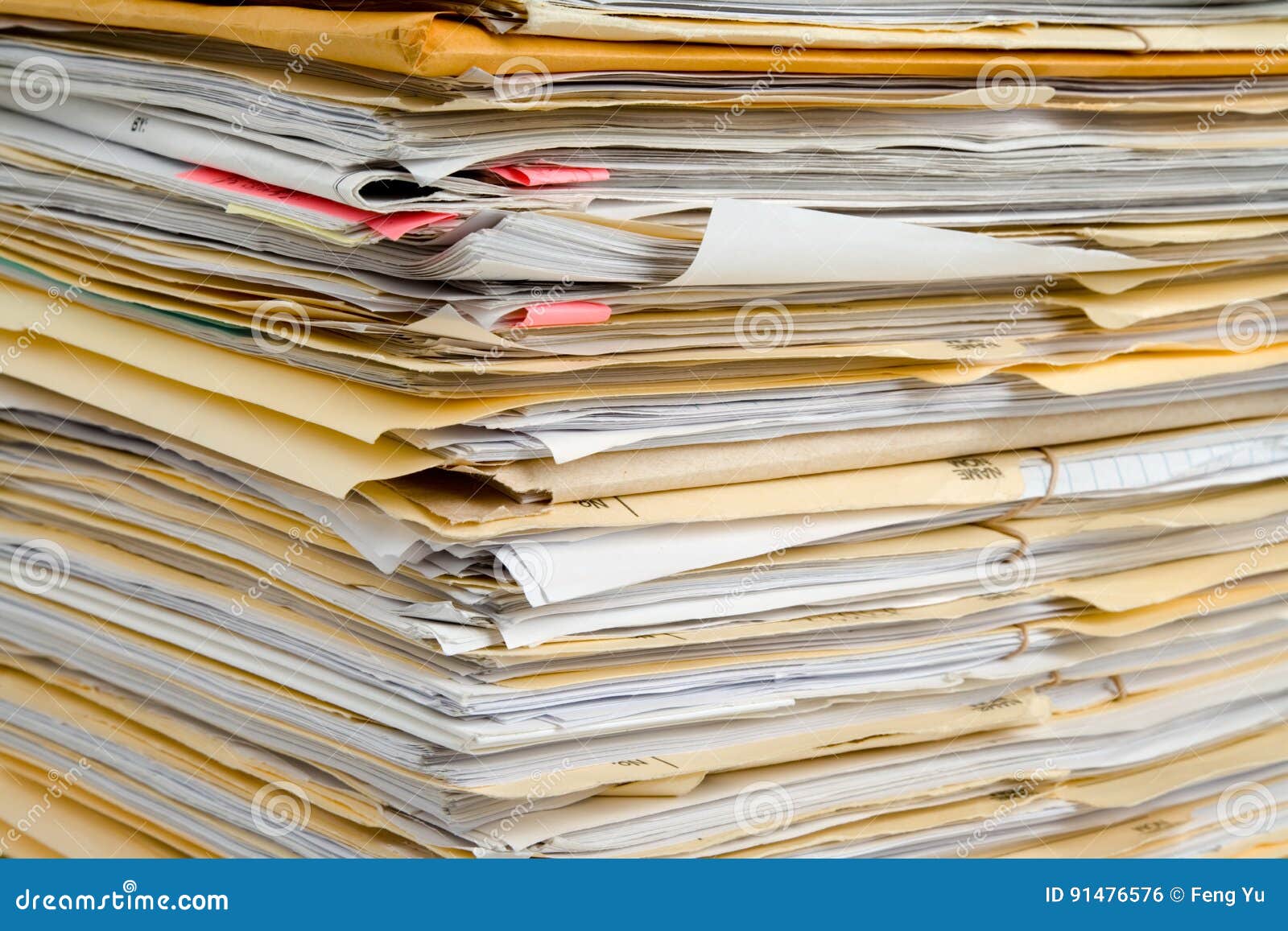 File Stack stock photo. Image of document, file, data - 91476576