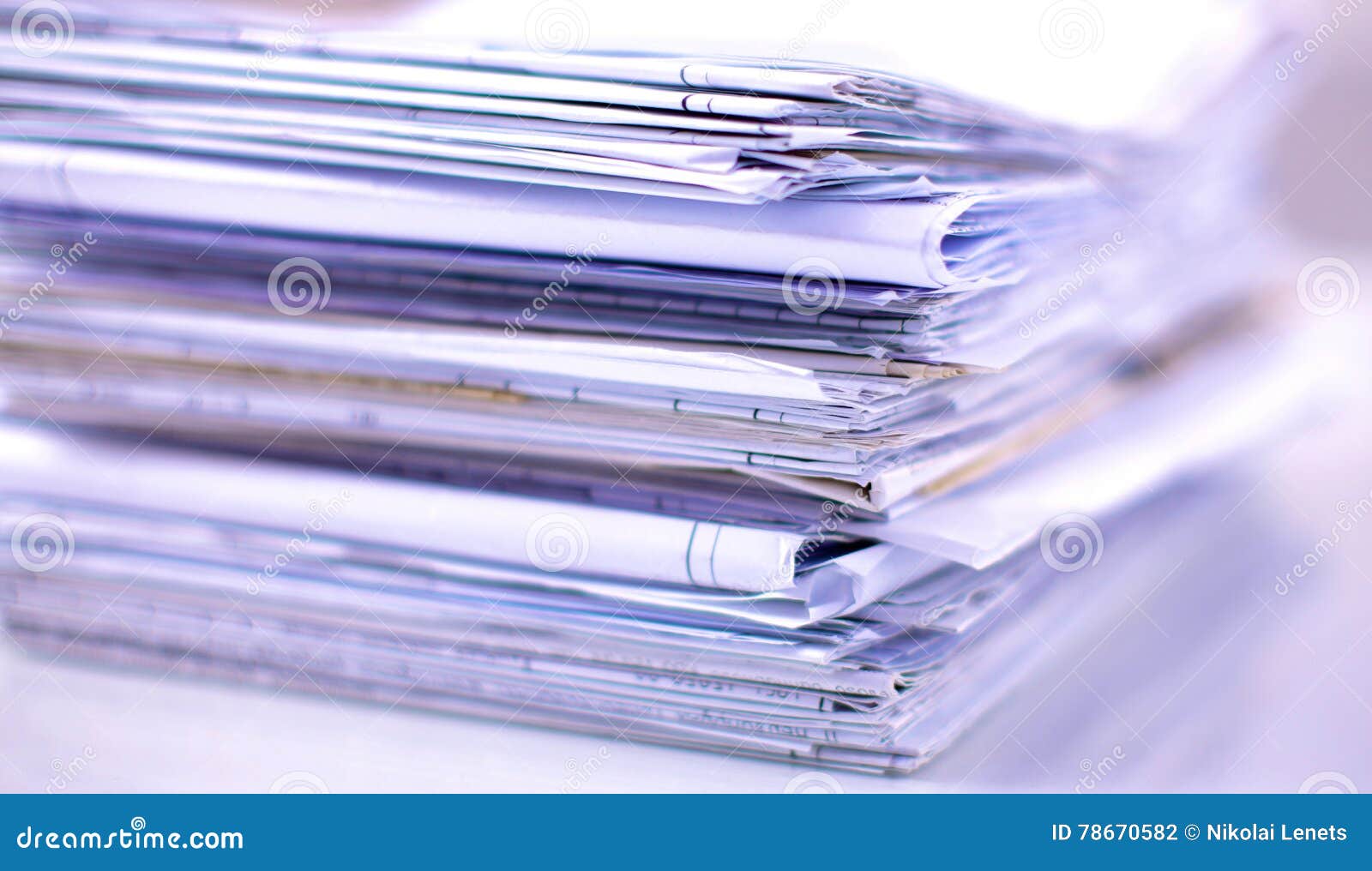 File Stack, Folder with White Background Stock Photo - Image of dossier ...