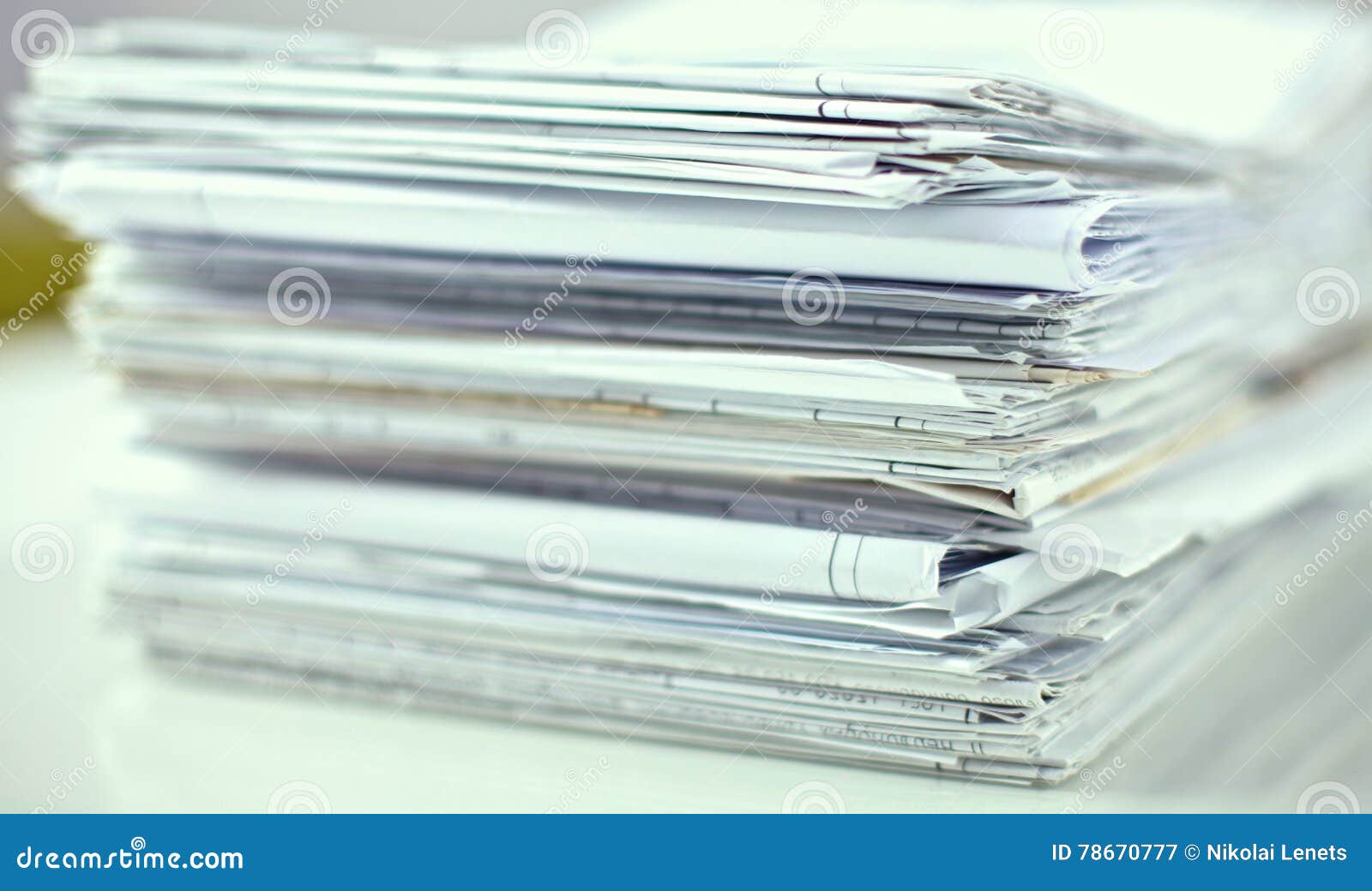 File Stack, Folder with White Background Stock Image - Image of finance ...
