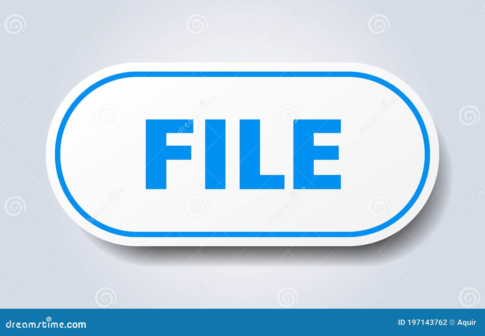 File sticker. stock vector. Illustration of blue, file - 197143762
