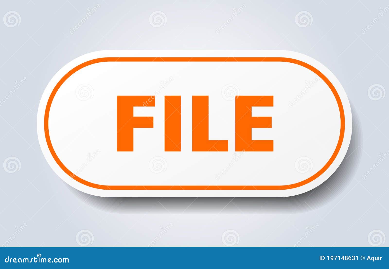File sticker. stock vector. Illustration of template - 197148631