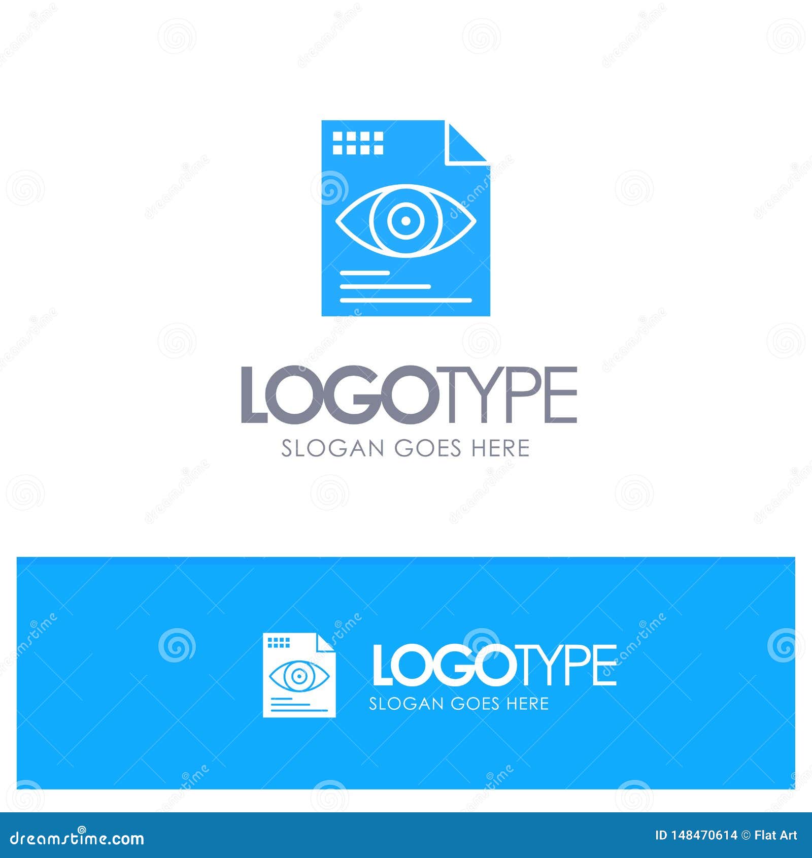 File, Text, Eye, Computing Blue Logo Vector Stock Vector - Illustration ...