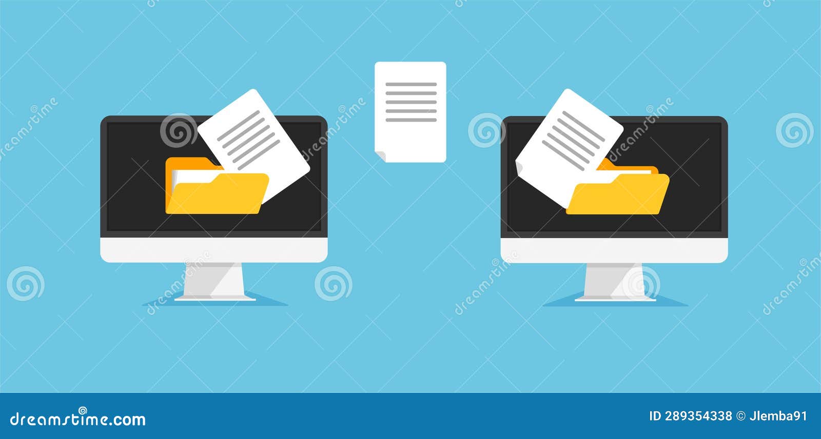 File transfer concept. stock illustration. Illustration of media ...