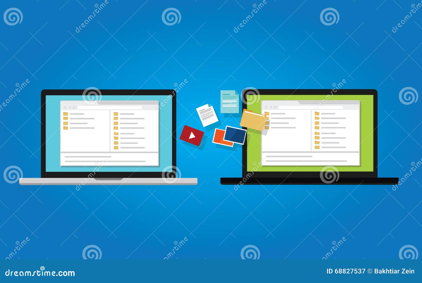 File Transfer Copy Document Backup To Laptop from between Computer Icon ...