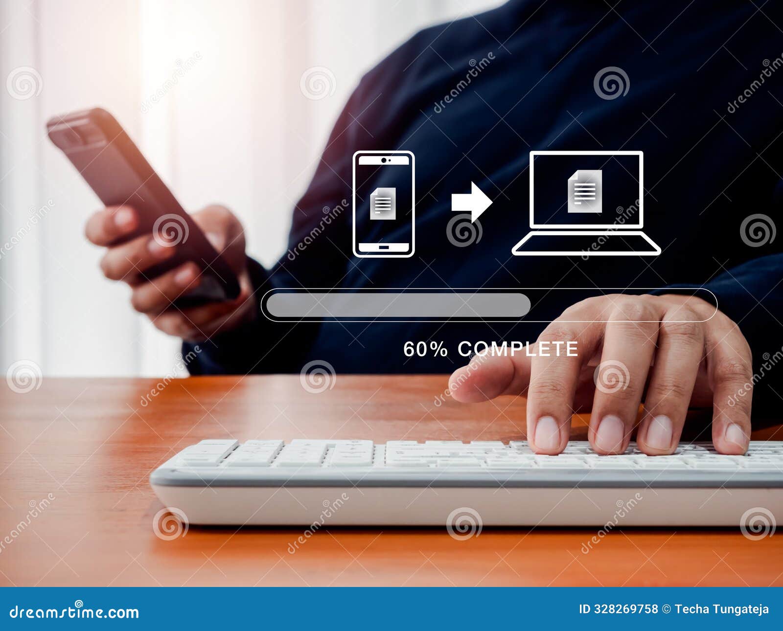 File Transfer, Data Migration, Transmission, Backup Files Concept ...