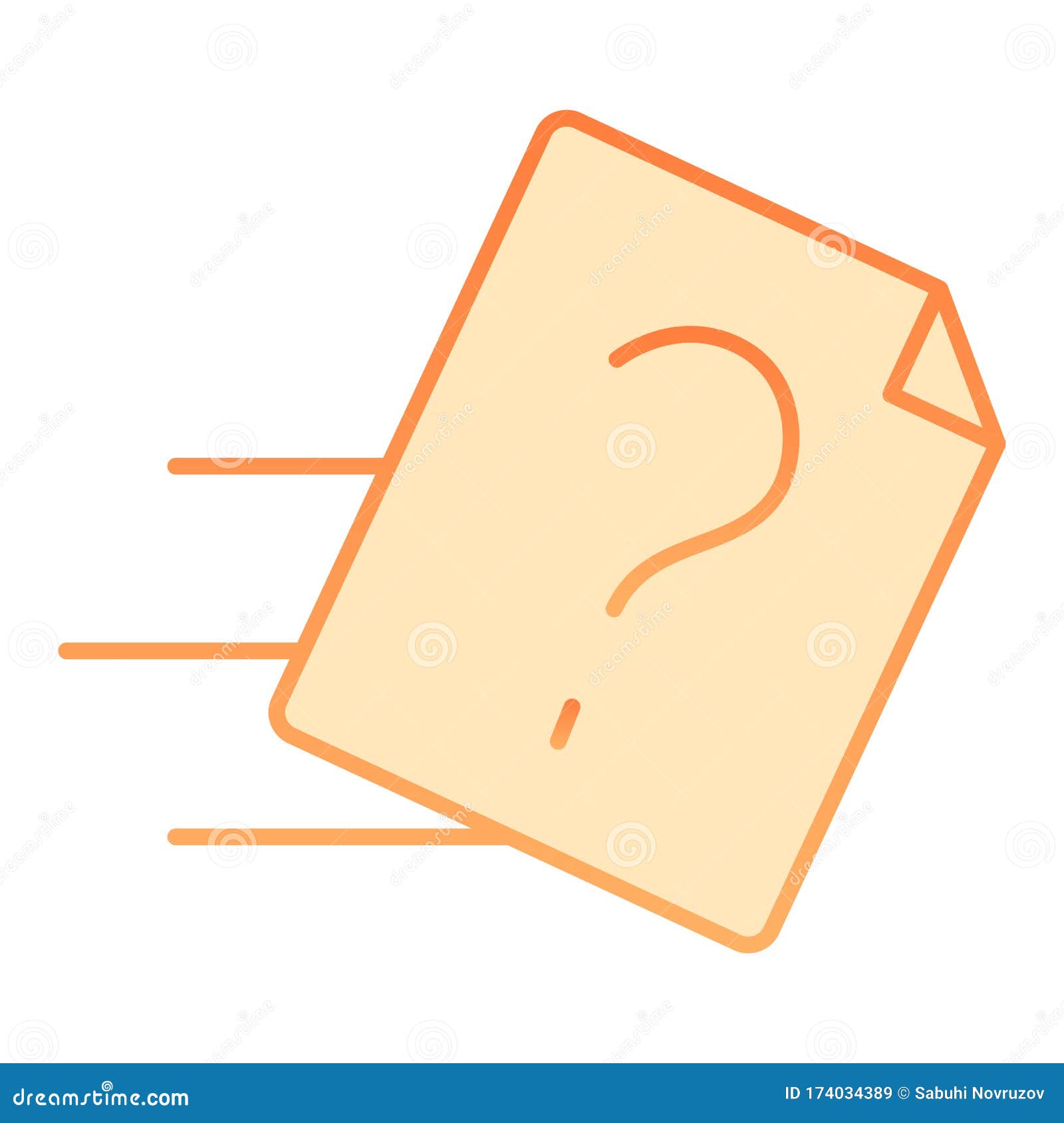 File Transfer Flat Icon. Sending Document with Question Vector ...