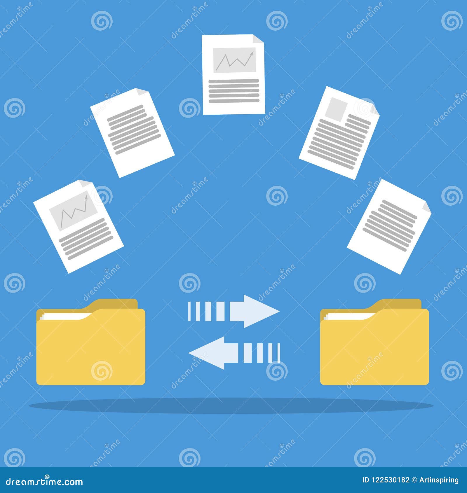 File Transfer between Folders Stock Vector - Illustration of ...