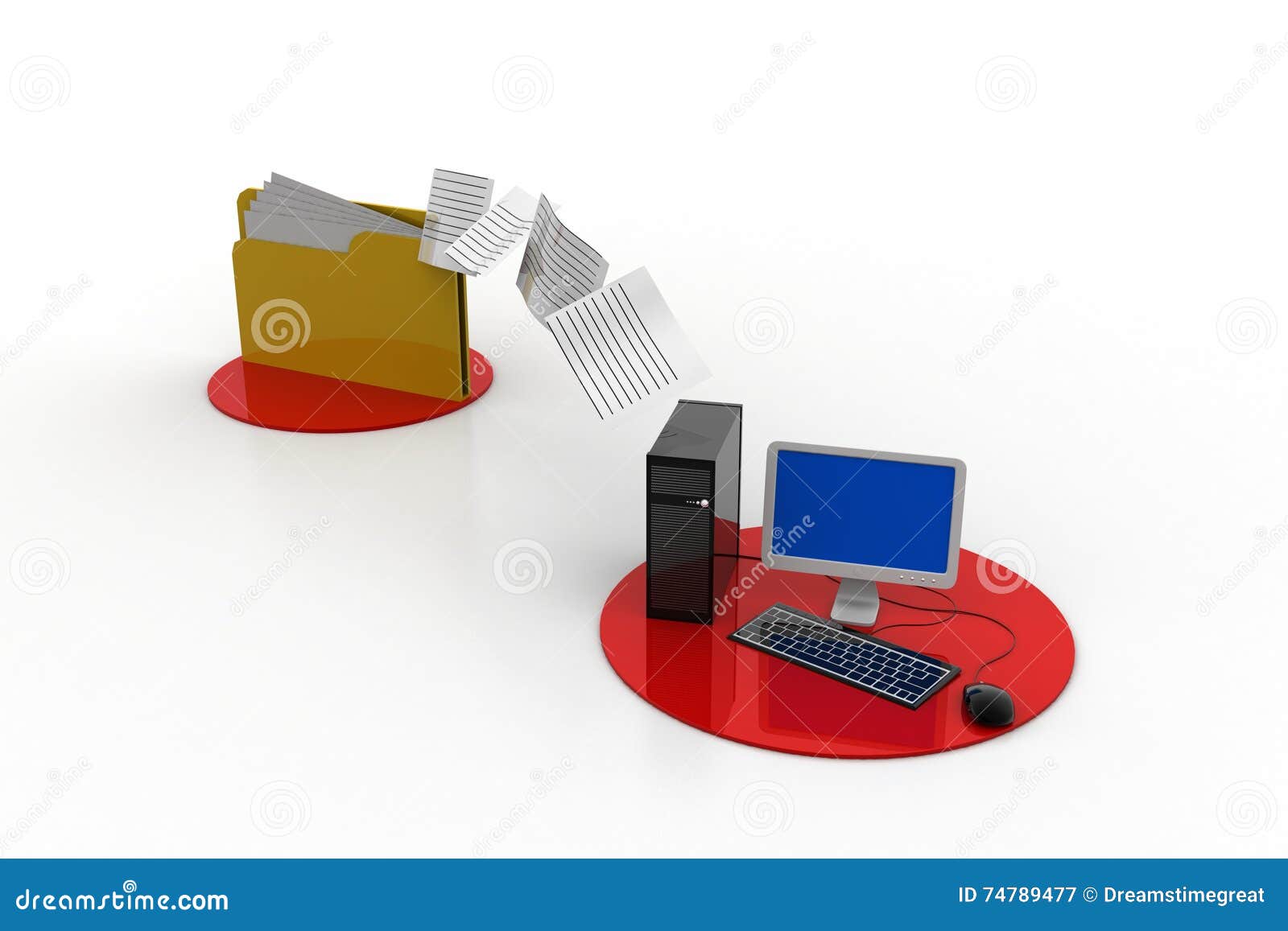 File transferring concept stock illustration. Illustration of email ...