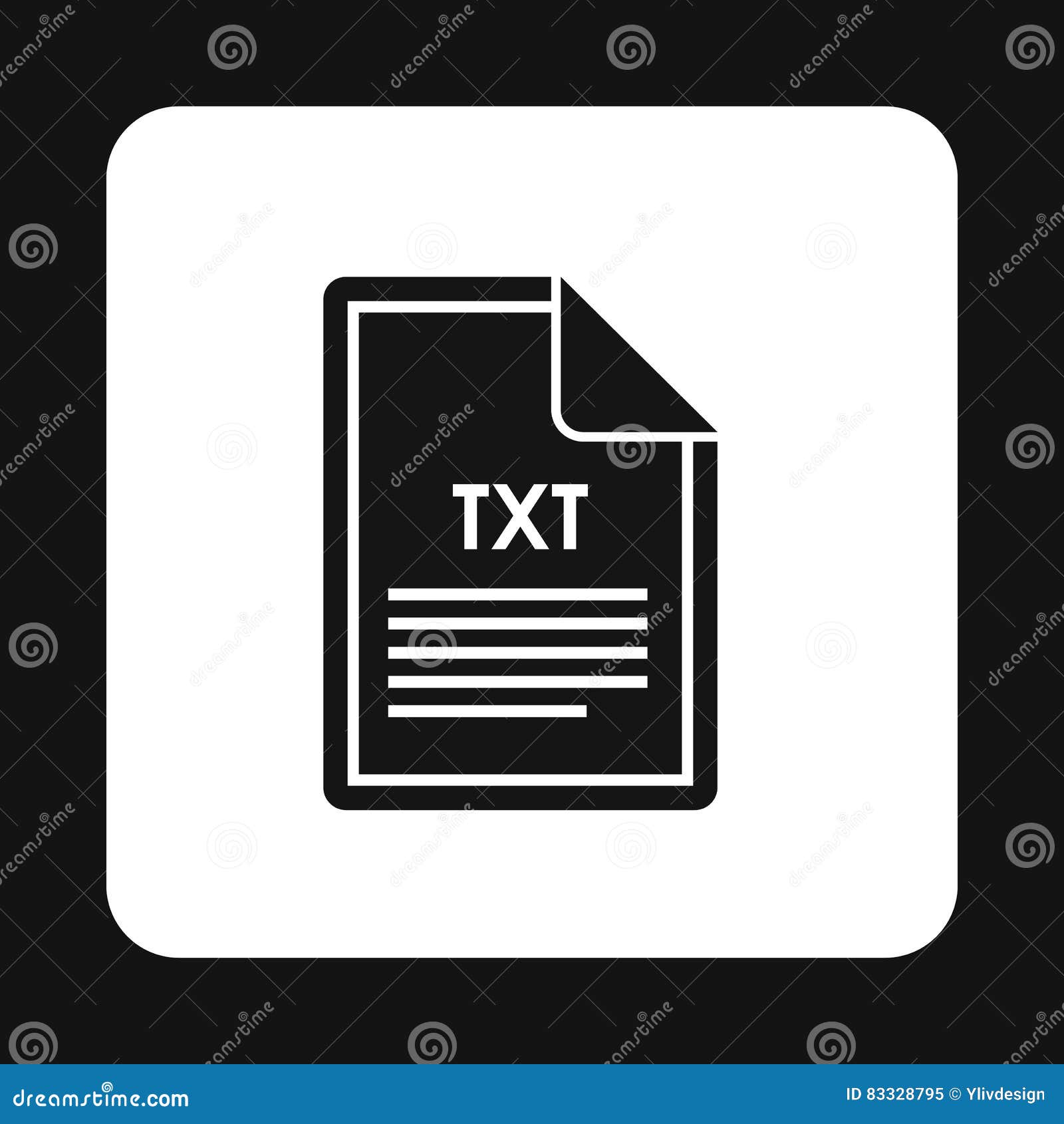 File TXT Icon, Simple Style Stock Vector - Illustration of digital ...