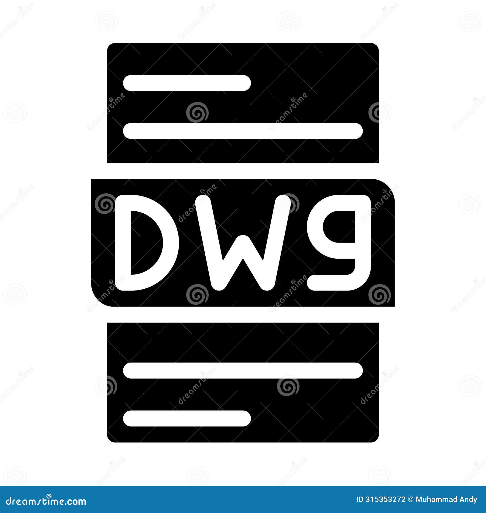 File Type Format Dwg Icons. Document Extension Soild Style Graphic ...