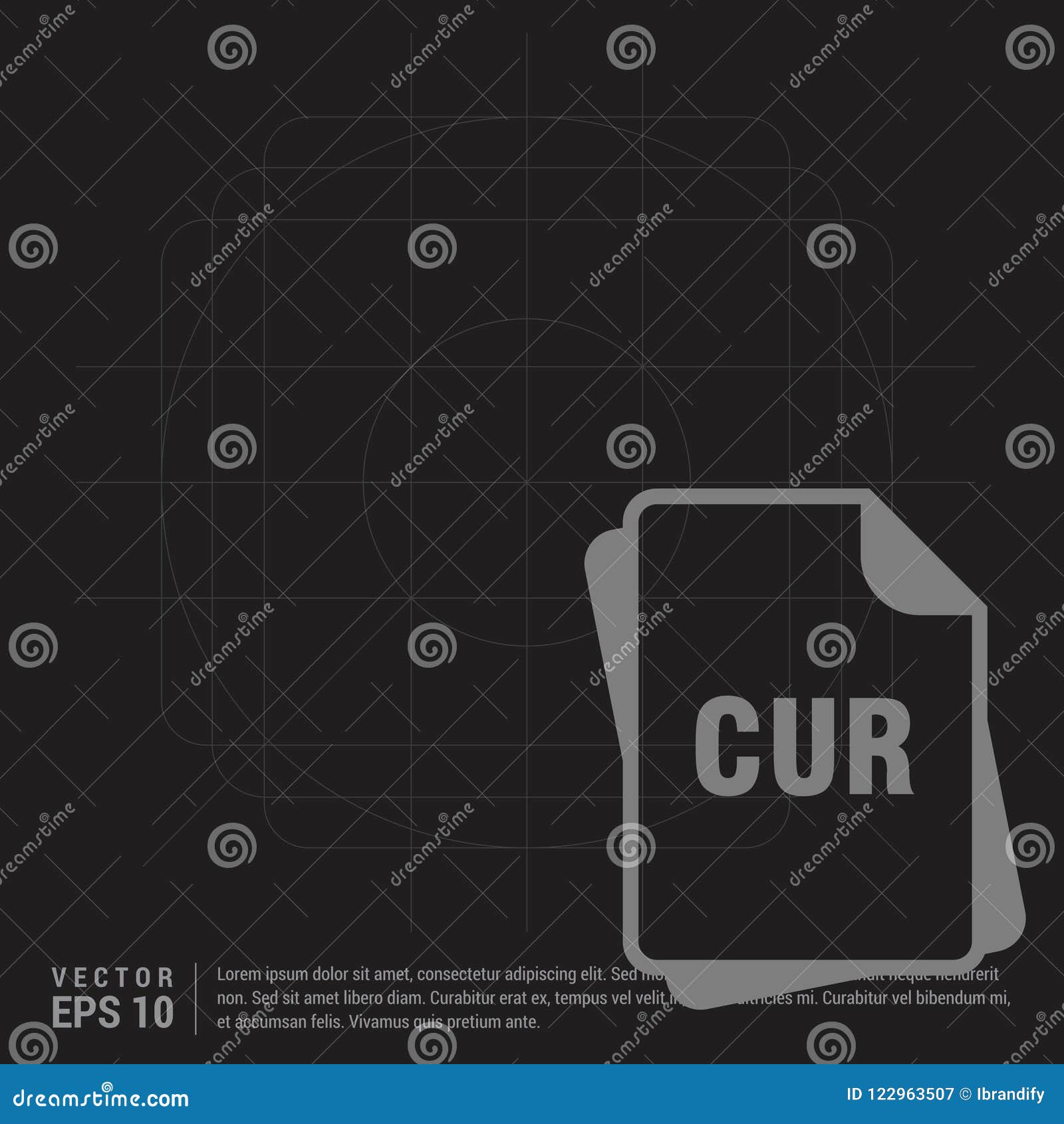 File Type Icons - Black Creative Background Stock Vector - Illustration ...