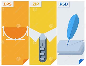 File Types Vector Icons and Formats Labels File System Icons ...