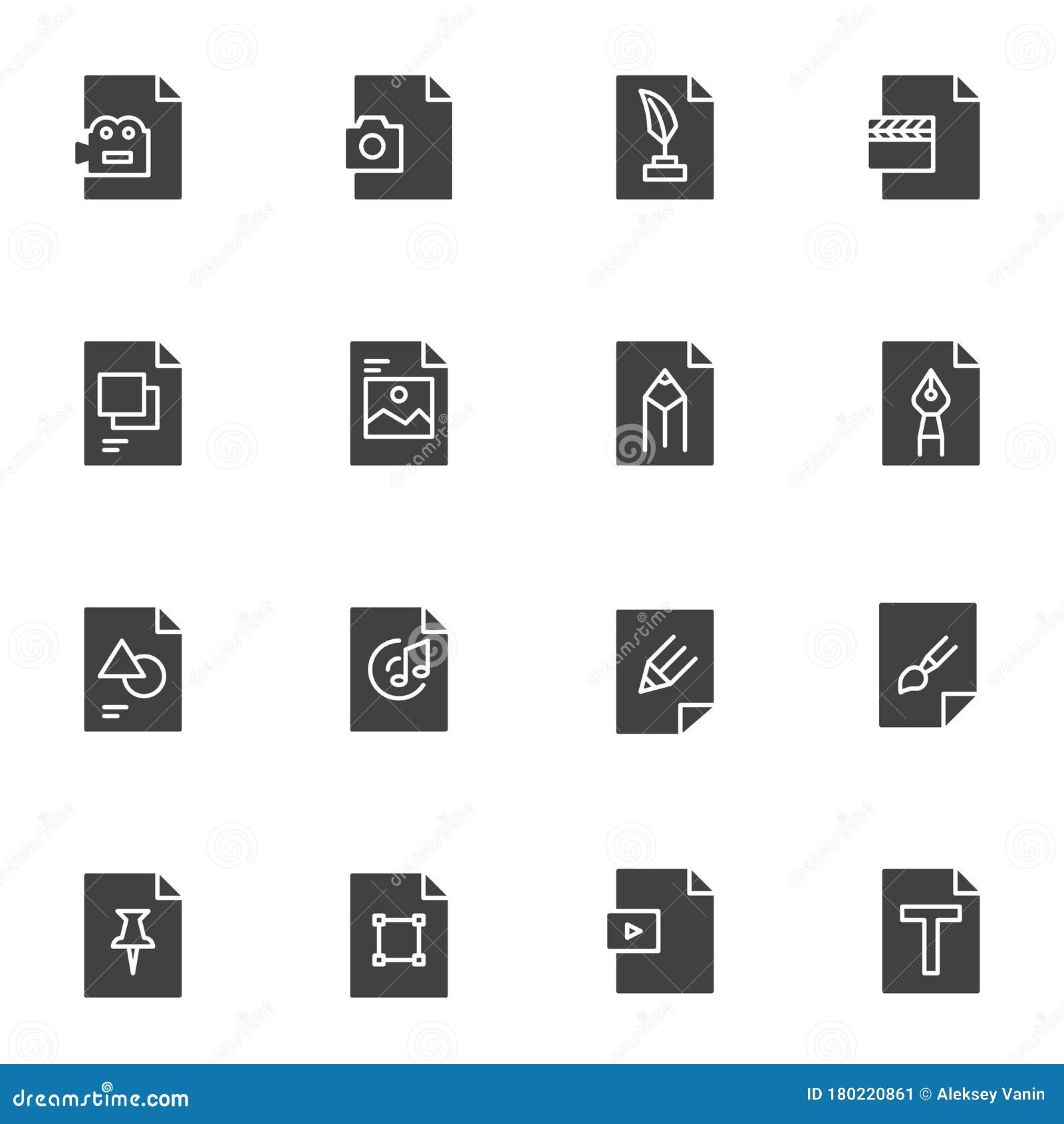 File Types Vector Icons Set Stock Vector - Illustration of collection ... File Types Vector Icons Set Stock Vector - Illustration of collection ...