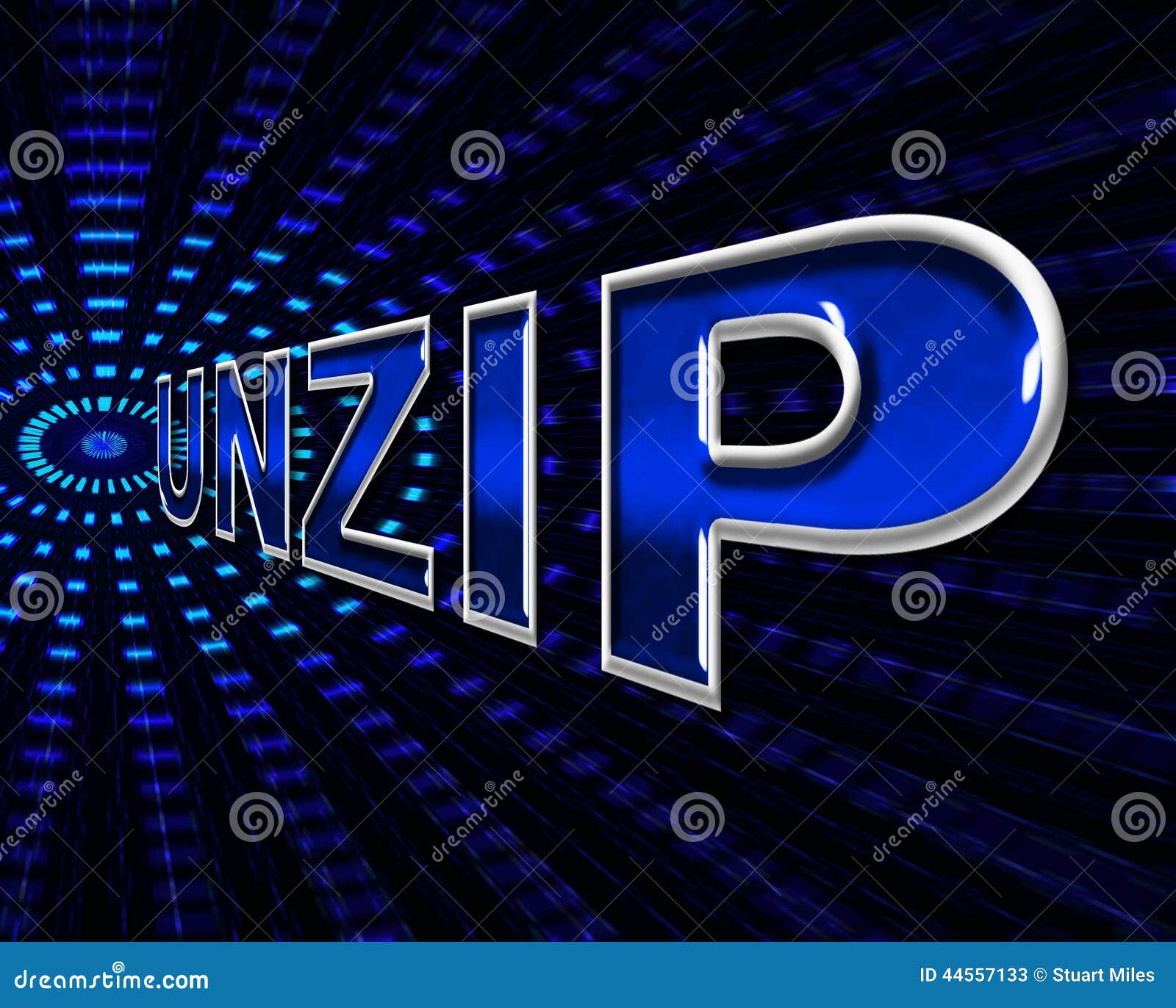 File Unzip Represents Files Business and Document Stock Illustration ...