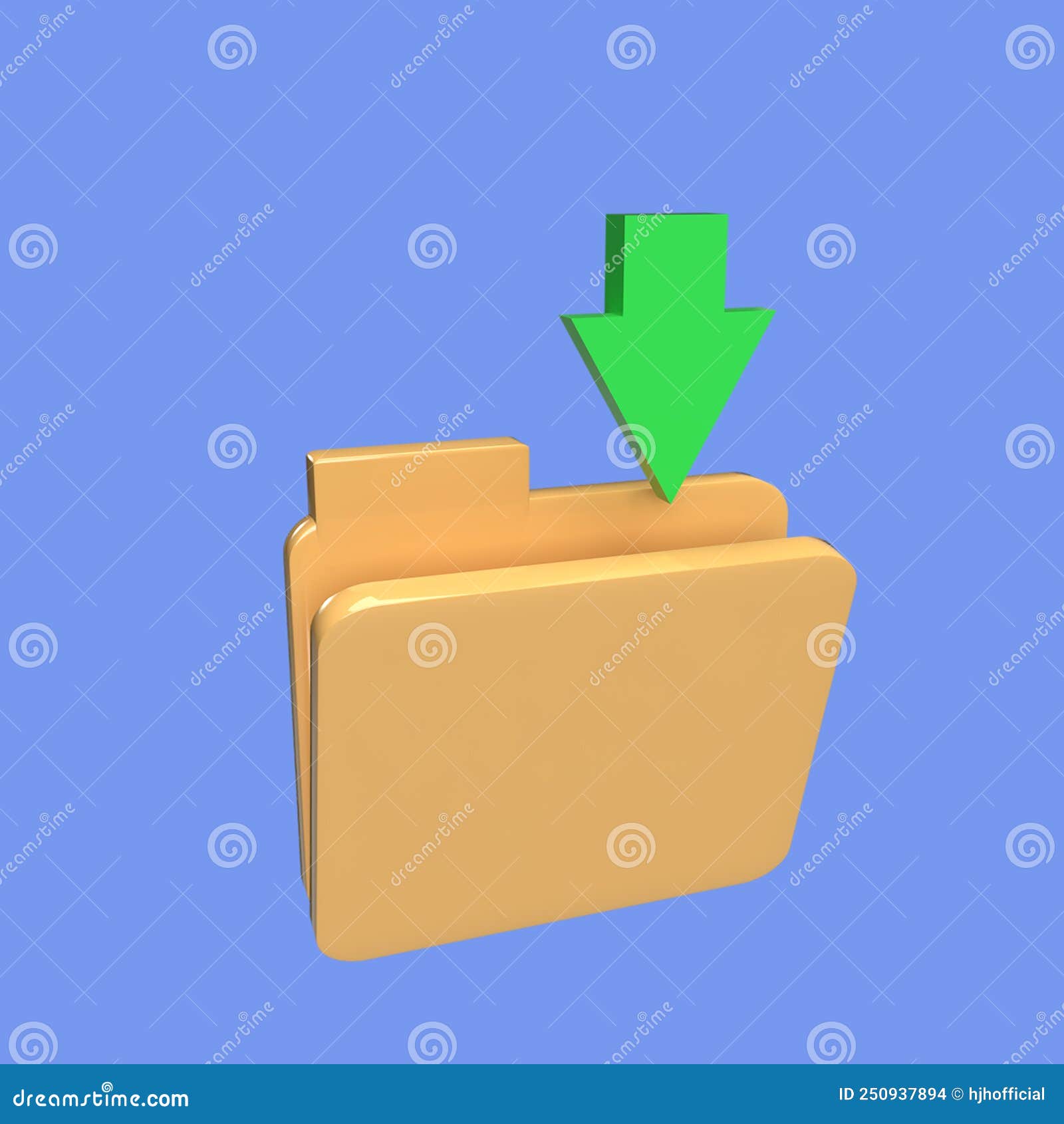 File Upload 3d Model Cartoon Style. Render Illustration Stock ...