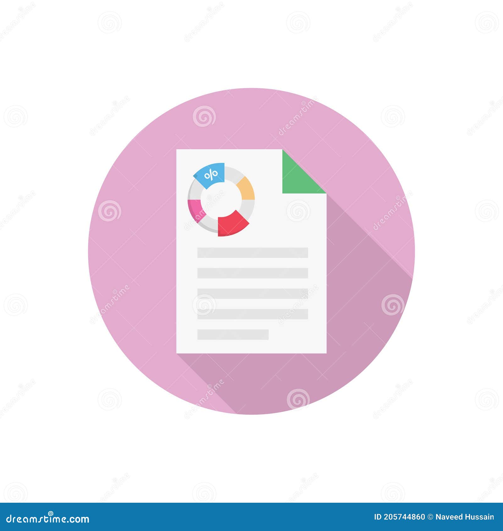File Vector Flat Colour Icon Stock Vector - Illustration of data ...