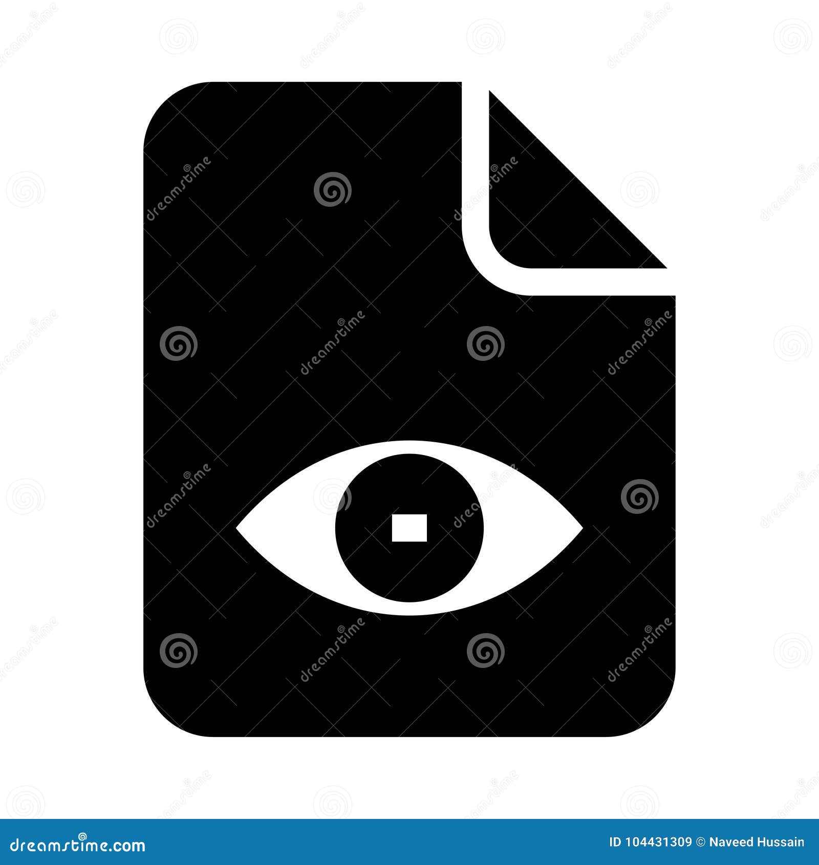 File view glyphs icon stock illustration. Illustration of research ...