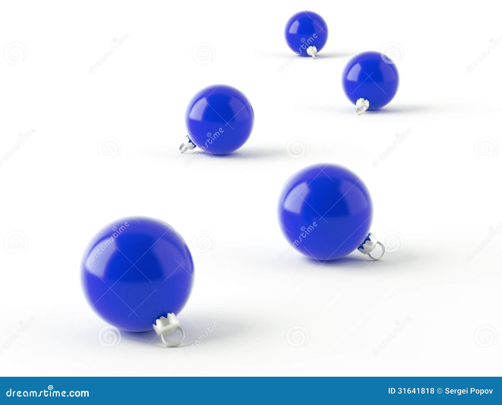 Fileira De Bolas Azuis Do Natal Ilustração Stock - Ilustração de ...