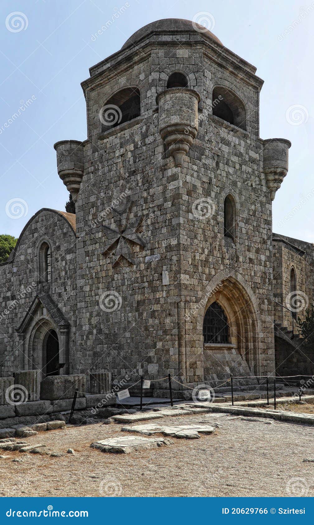 Filerimos stock photo. Image of cross, monastery, hill - 20629766