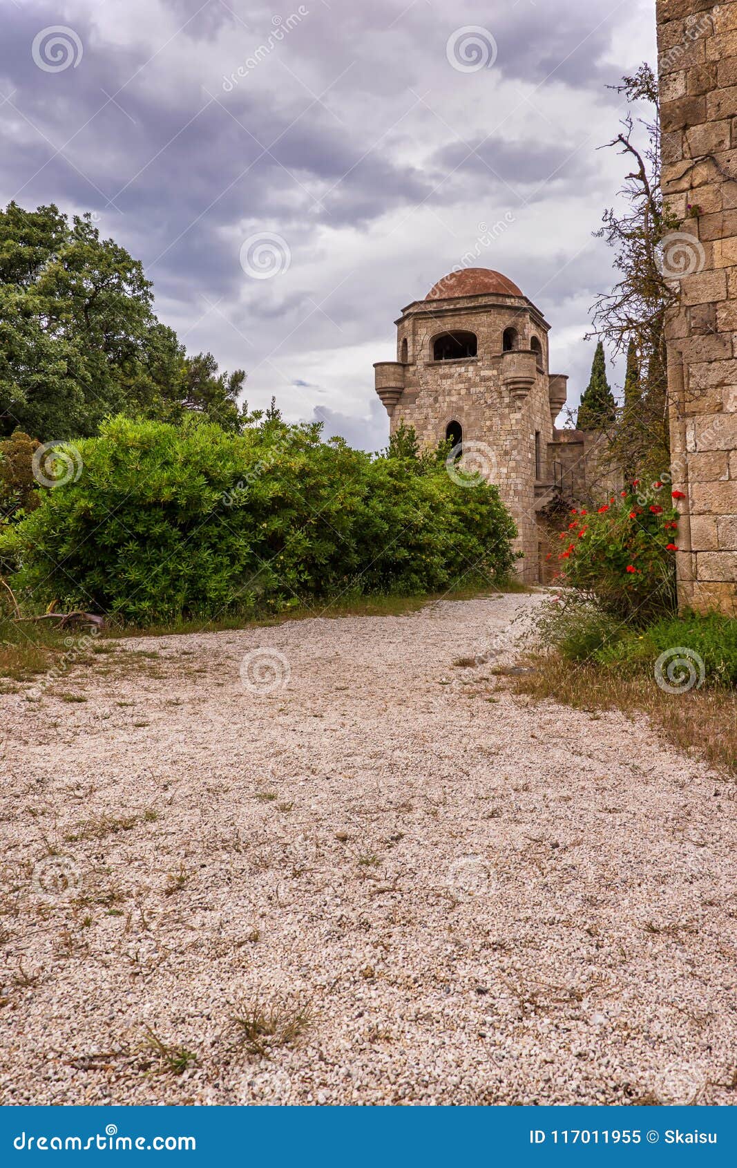 Filerimos and Architecture on the Island of Rhodes, Greece Stock Image ...