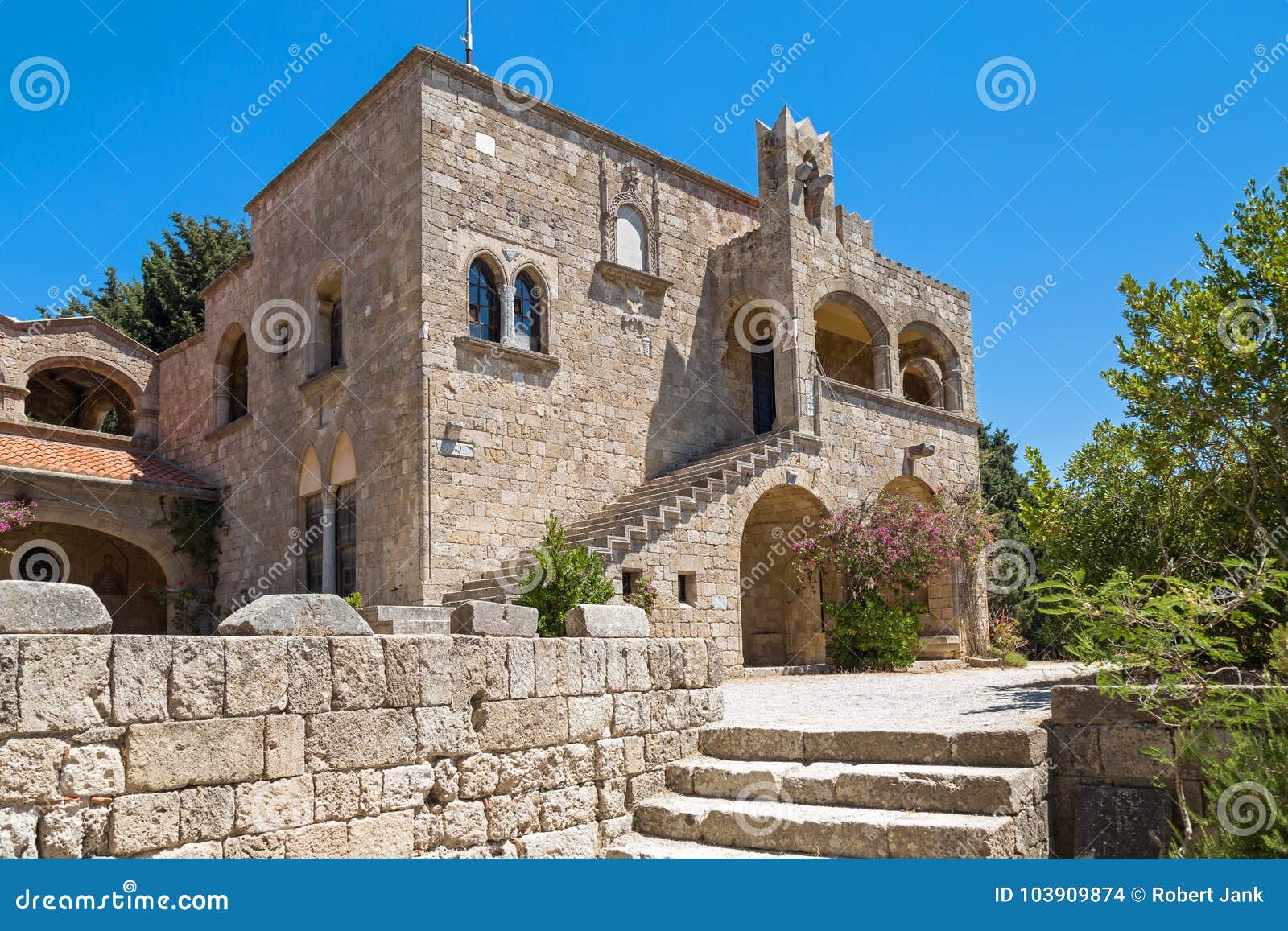 Filerimos, Rhodes photo stock. Image du tourisme, historique - 103909874