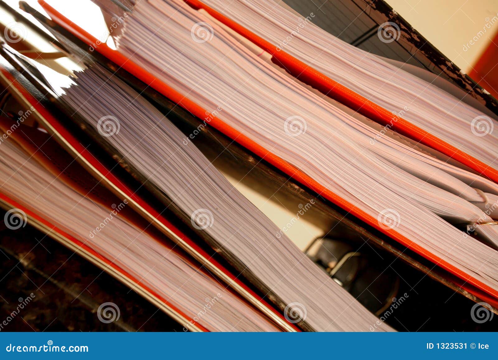 Files Stacked On A Desk Royalty-Free Stock Photography | CartoonDealer ...