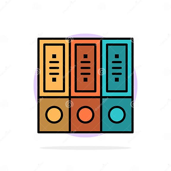 Files, Archive, Data, Database, Documents, Folders Abstract Circle Background Flat Color Icon ...