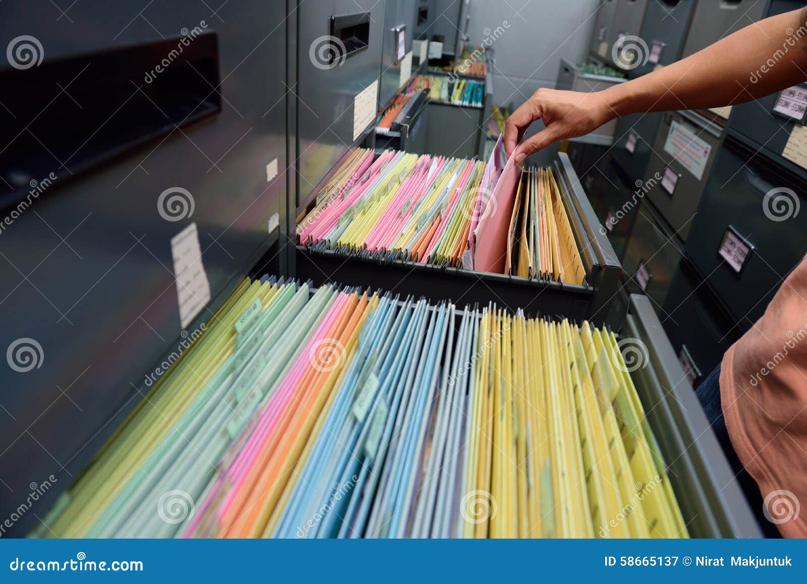 Files stock image. Image of archive, folder, women, paper - 58665137