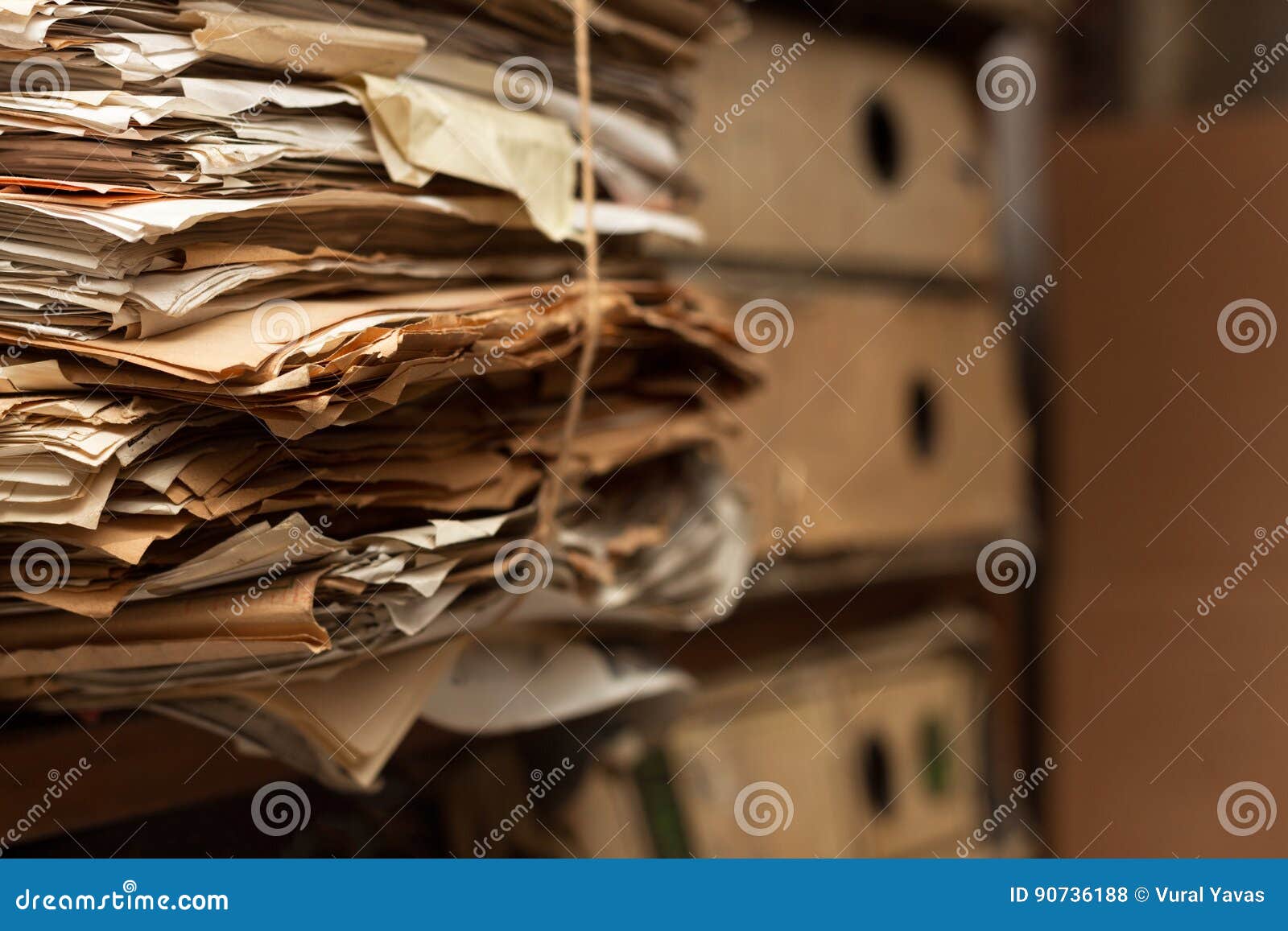 Files in Archive Room stock photo. Image of information - 90736188