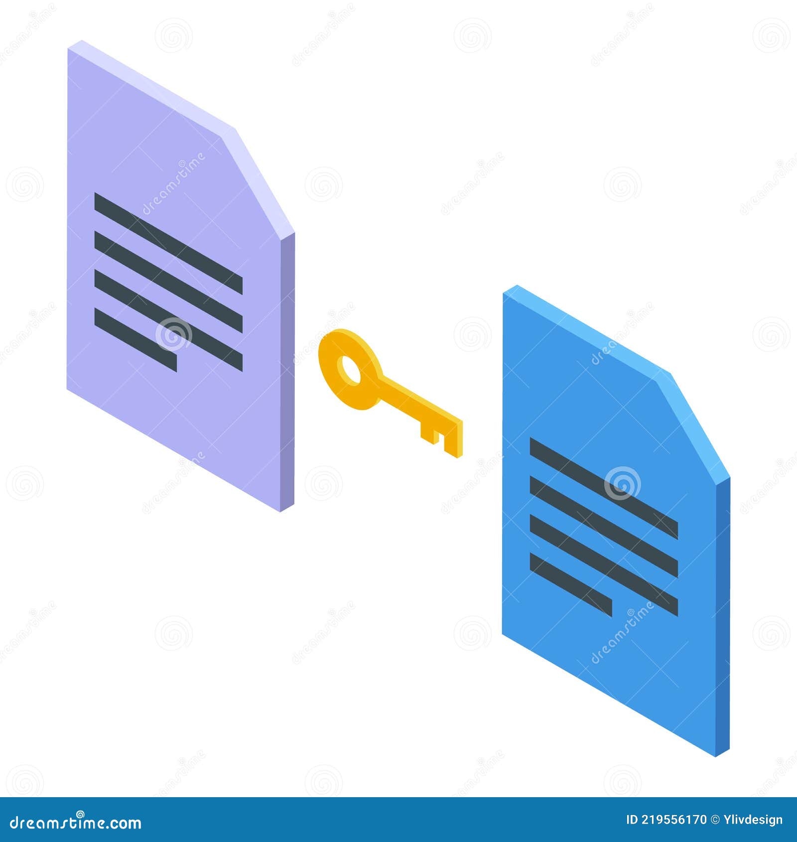 Files Cipher Icon, Isometric Style Stock Vector - Illustration of ...