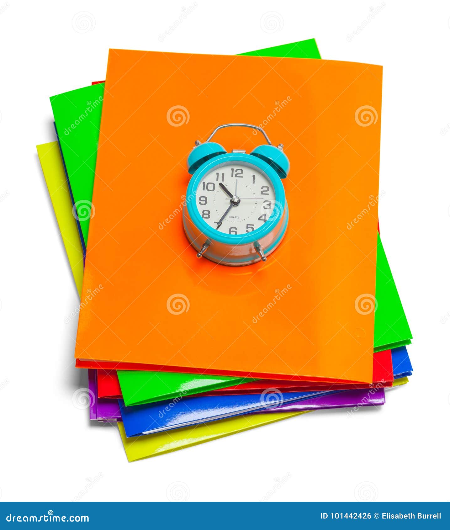 Files and Clock stock photo. Image of pile, colorful - 101442426