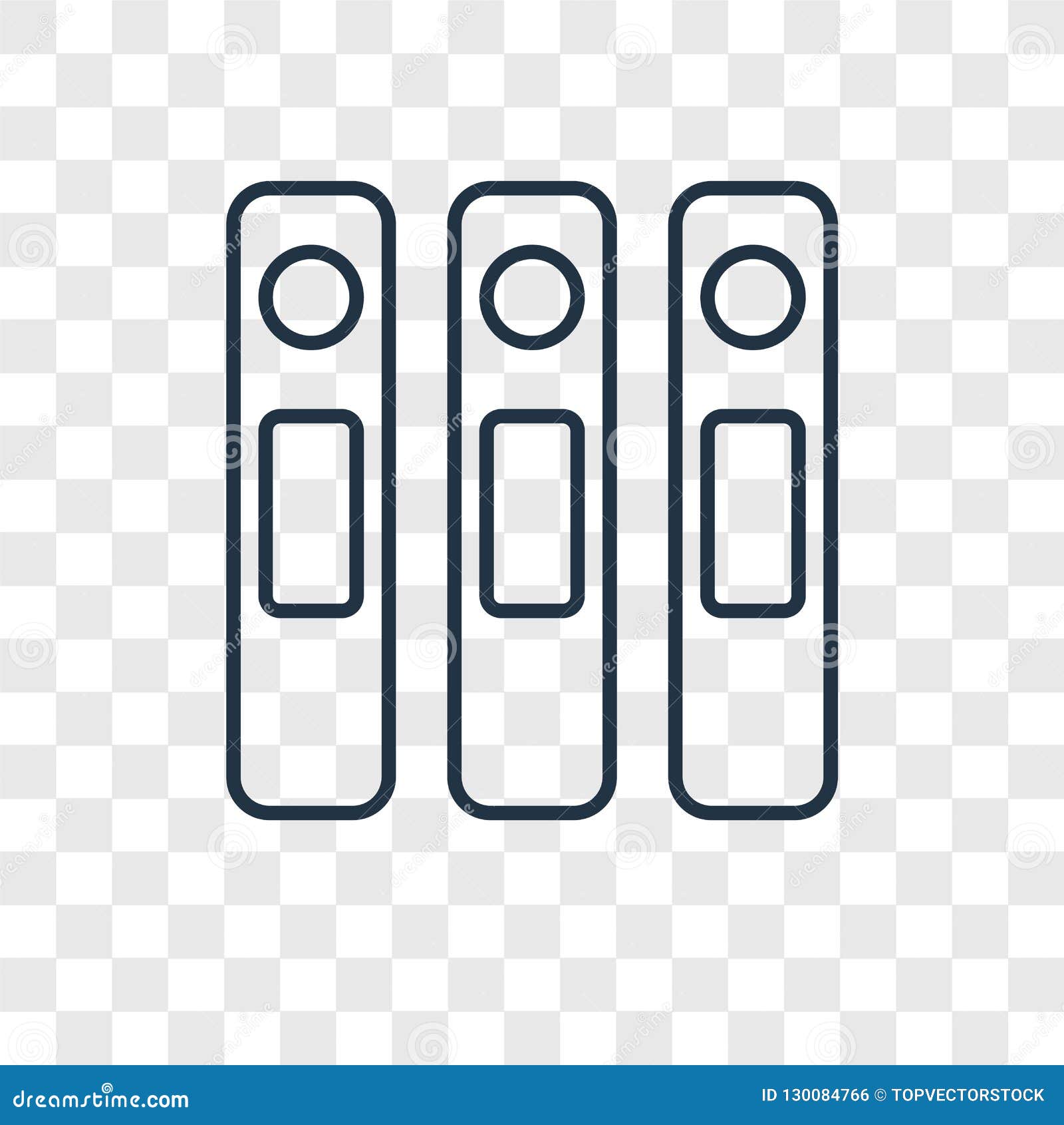 Files Concept Vector Linear Icon Isolated on Transparent Background ...